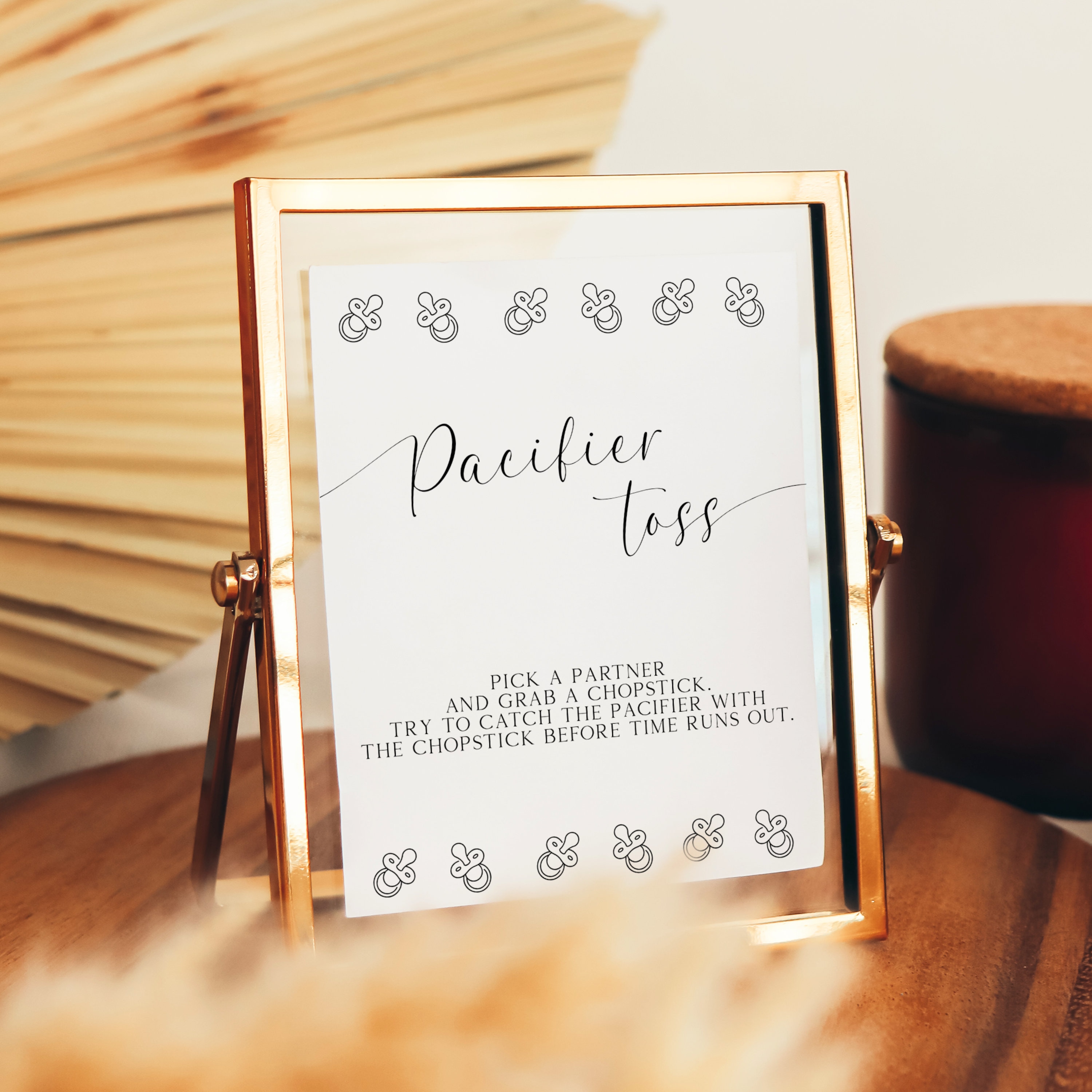 Pacifier Toss Game Script Pacifier Game Baby Shower Games Coed Baby ...