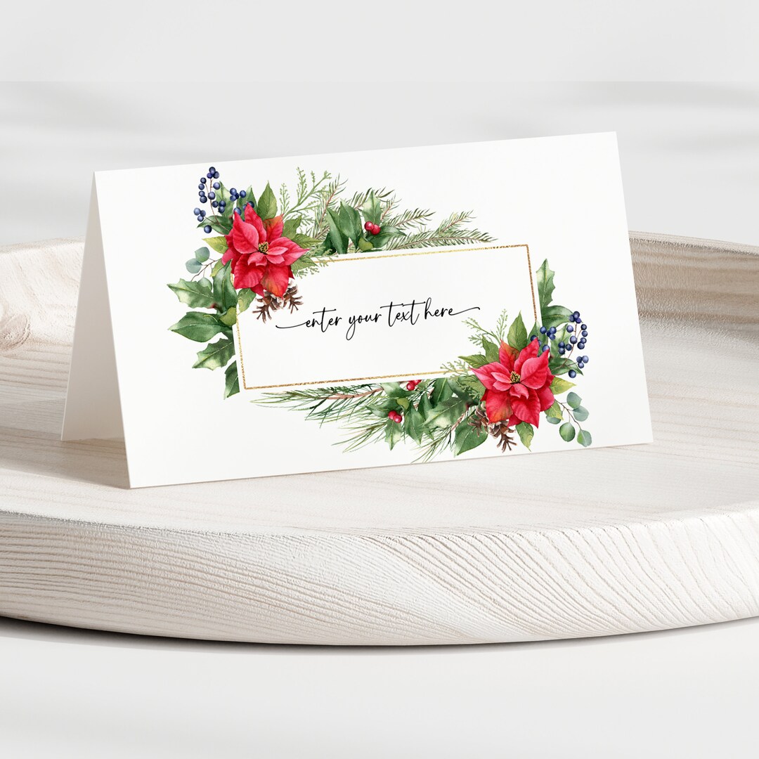 EDITABLE Christmas Food Cards, Christmas Party Buffet Label, Tent Card ...
