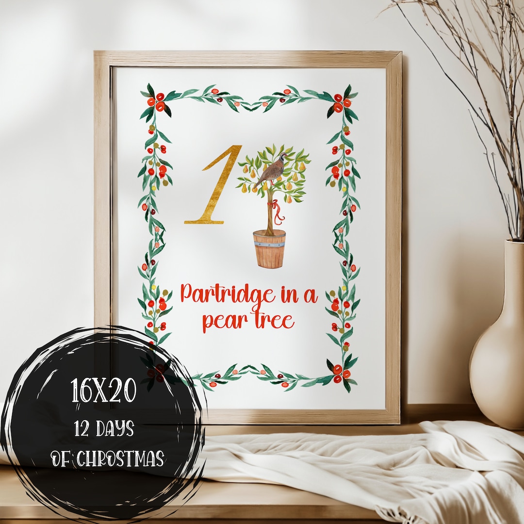12 Days of Christmas Signs, Twelve Days of Christmas Signs, 12 Days of ...