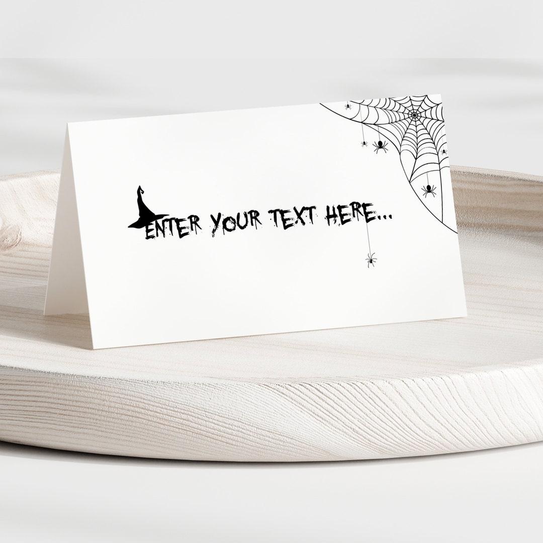 EDITABLE Halloween Food Tags, Halloween Party Buffet Label, Tent Card ...