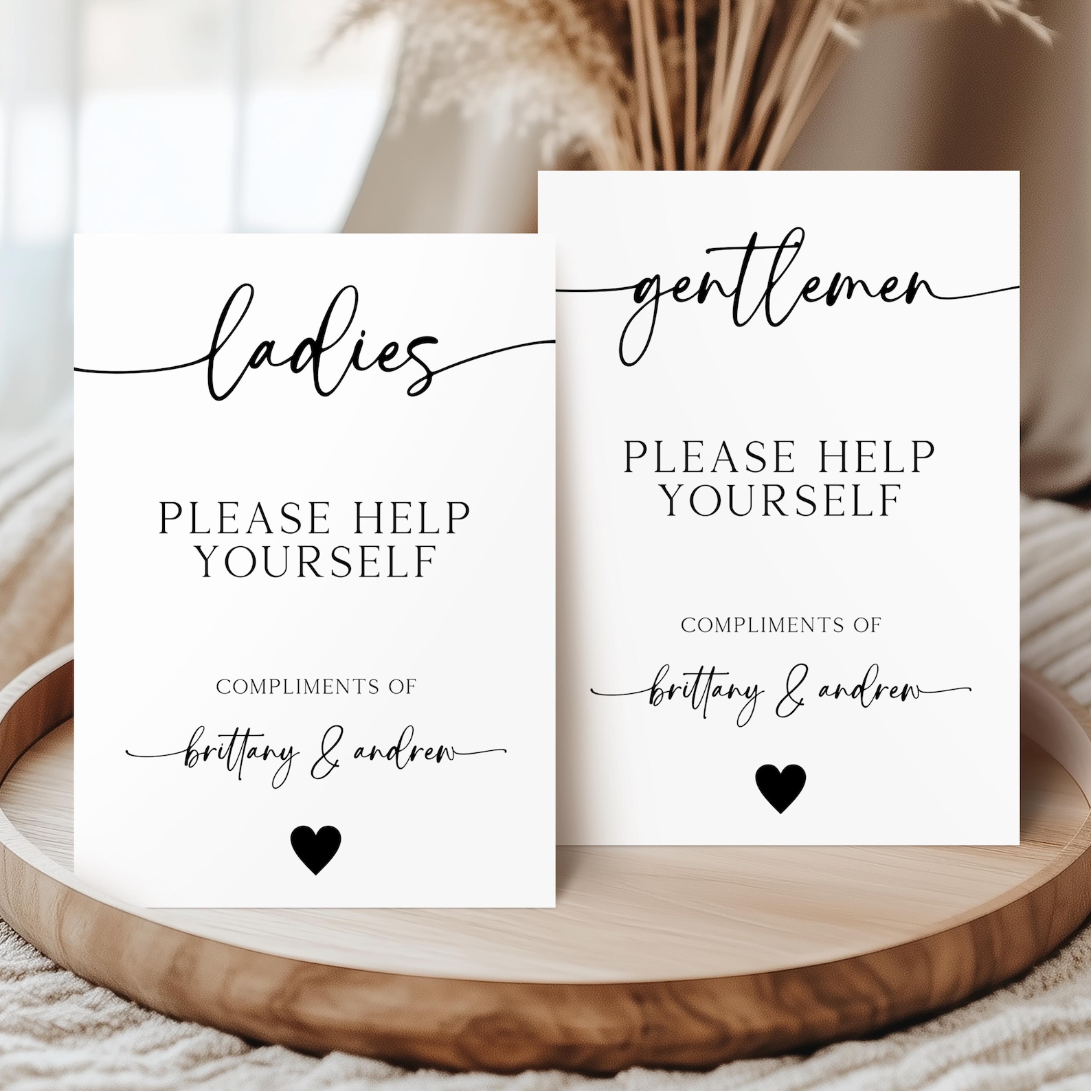 Wedding Bathroom Sign Template, Bathroom Basket Sign, Editable ...