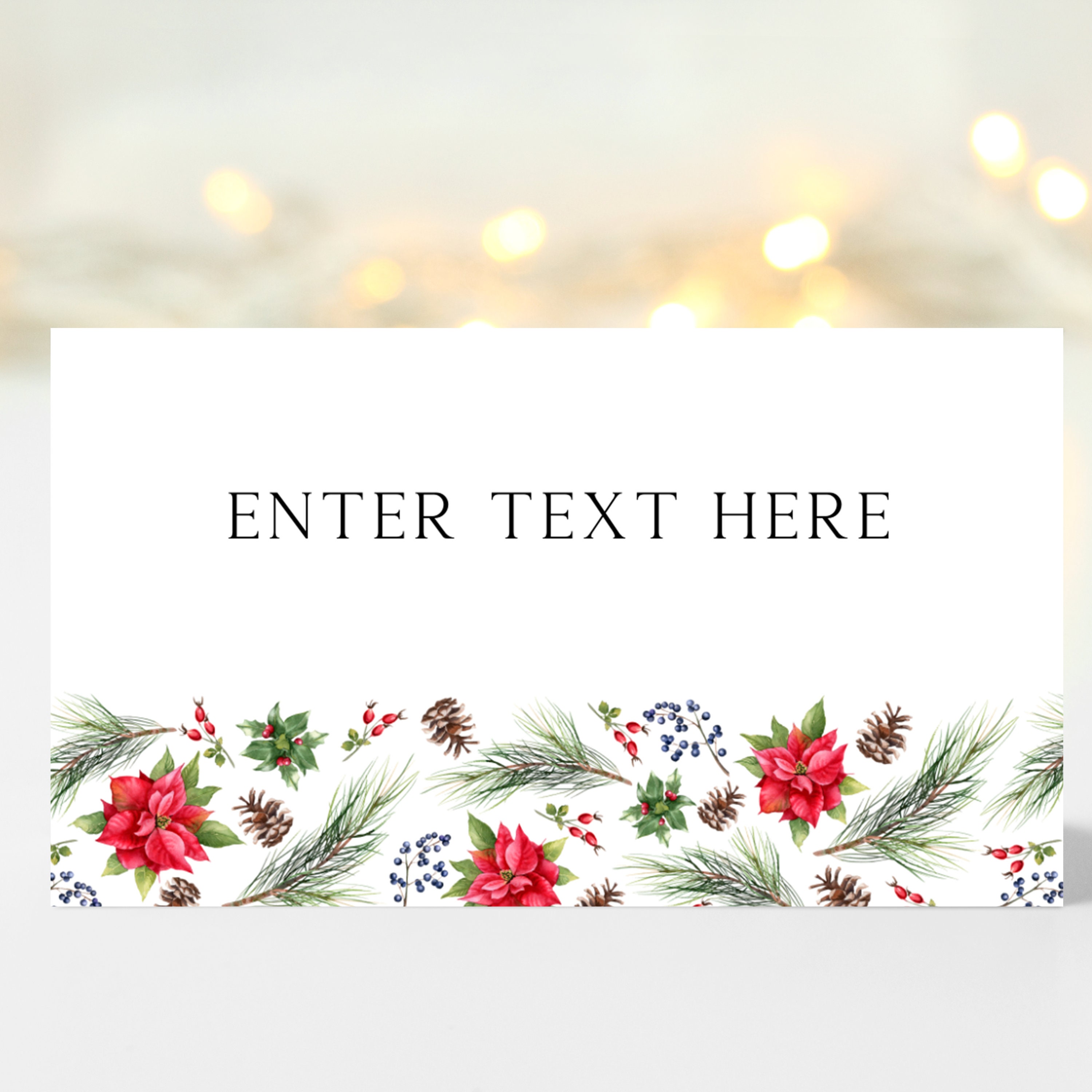 EDITABLE Christmas Food Cards Christmas Party Buffet Label - Etsy