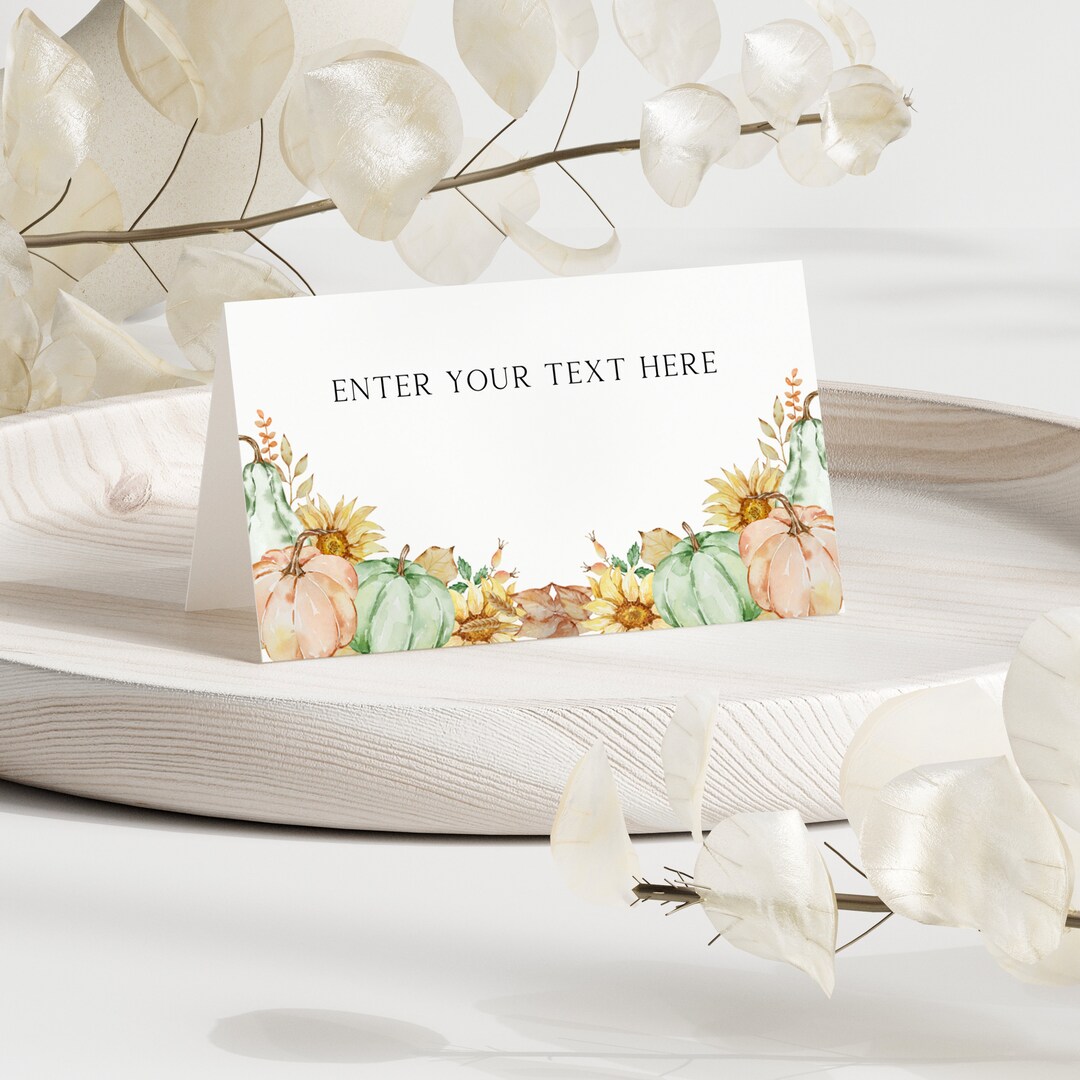 EDITABLE Thanksgiving Food Cards, Thanksgiving Party Buffet Label, Tent ...