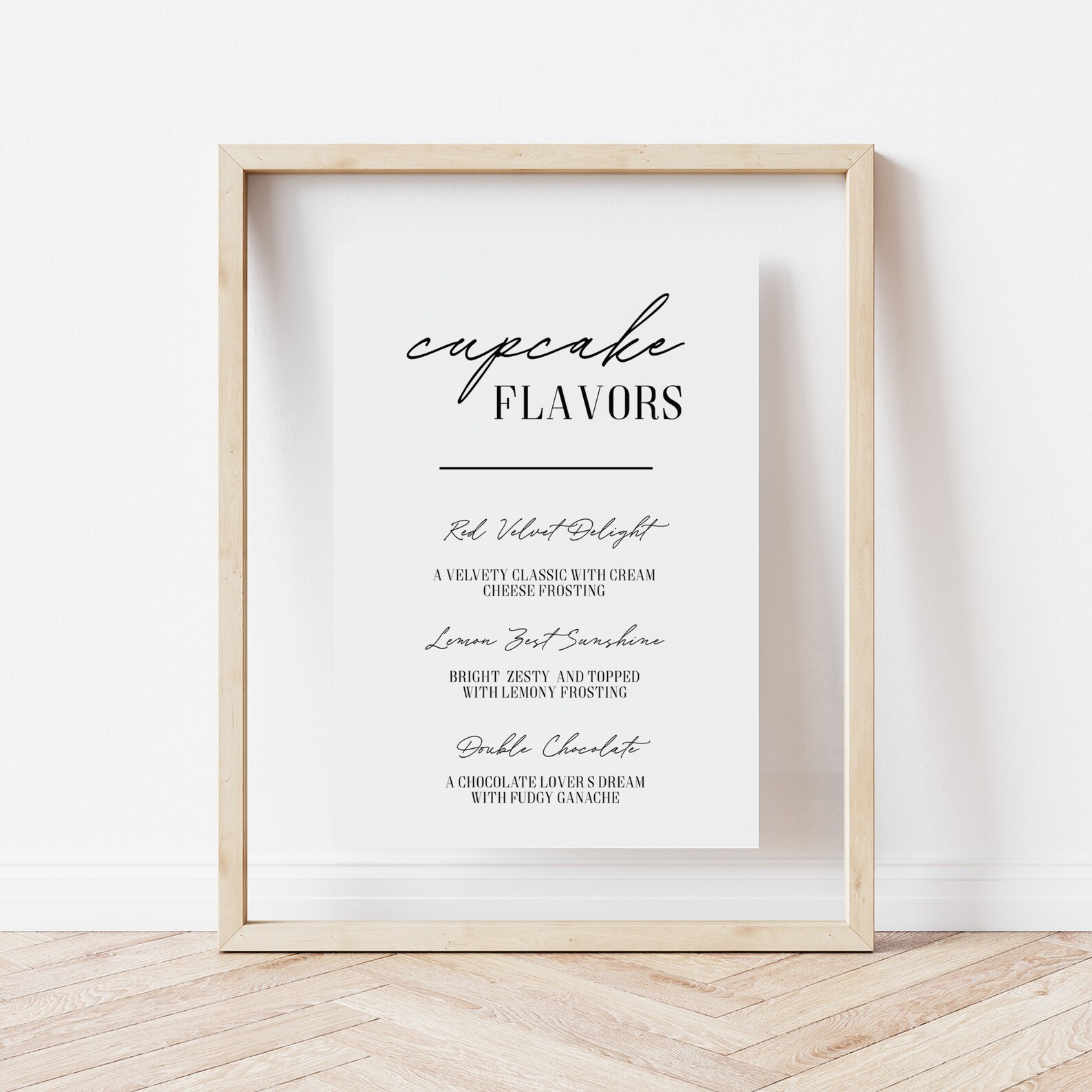 Cupcake Menu Sign, Editable Wedding Cupcake Sign Template, Wedding ...