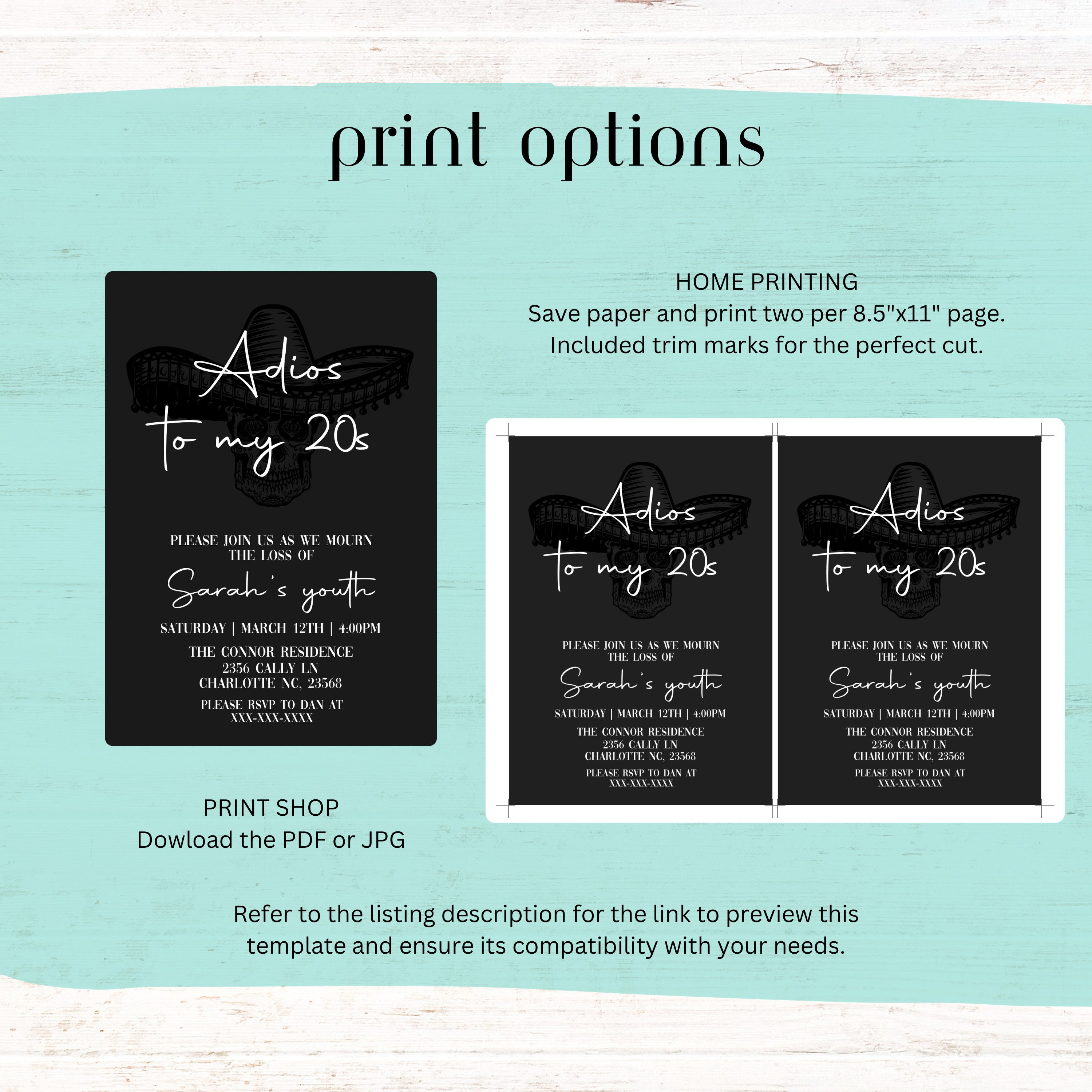 Adios to My 20s Birthday Invitation, Death to My 20s Invite, Evite 30th ...