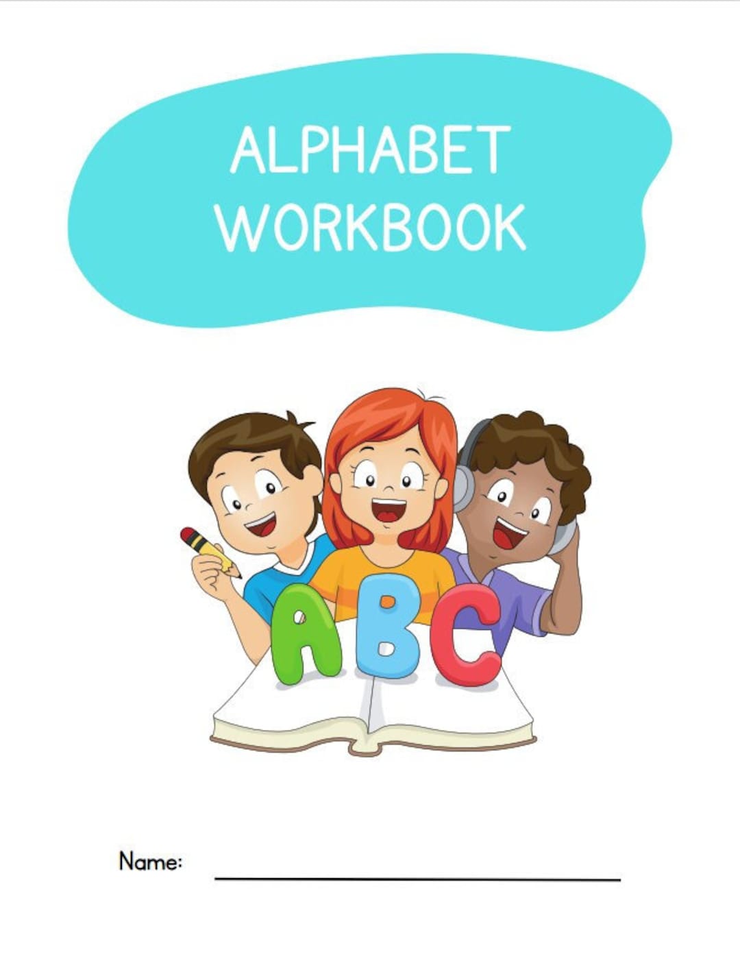Alphabet Workbook-fun and Colorful! - Etsy