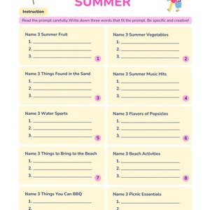 Summer Activity Workbook - Etsy