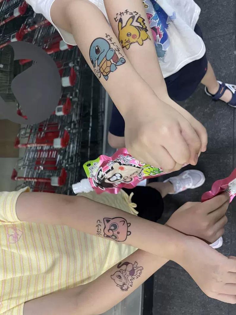 Pokemon Temporary Tattoos, Pokemon Party Favor - Etsy