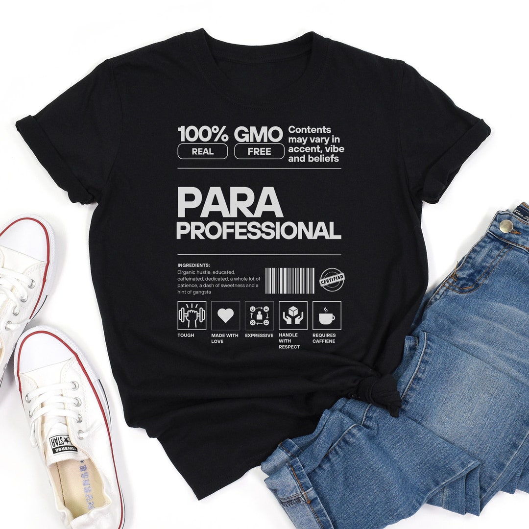 Paraprofessional Ingredients T-shirt: School Staff Educator Gift - Etsy