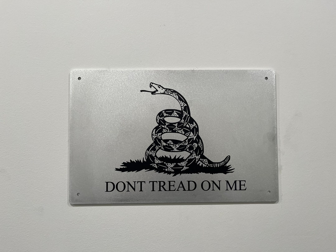 Laser-etched Metal Wall Art Featuring the Gadsden Flag - Etsy