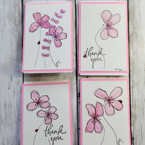 Watercolor Hand Painted Cards - Etsy