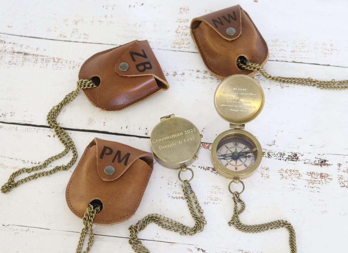 Personalized Brass Compass,christmas Gift,engraved Compass,personalized ...