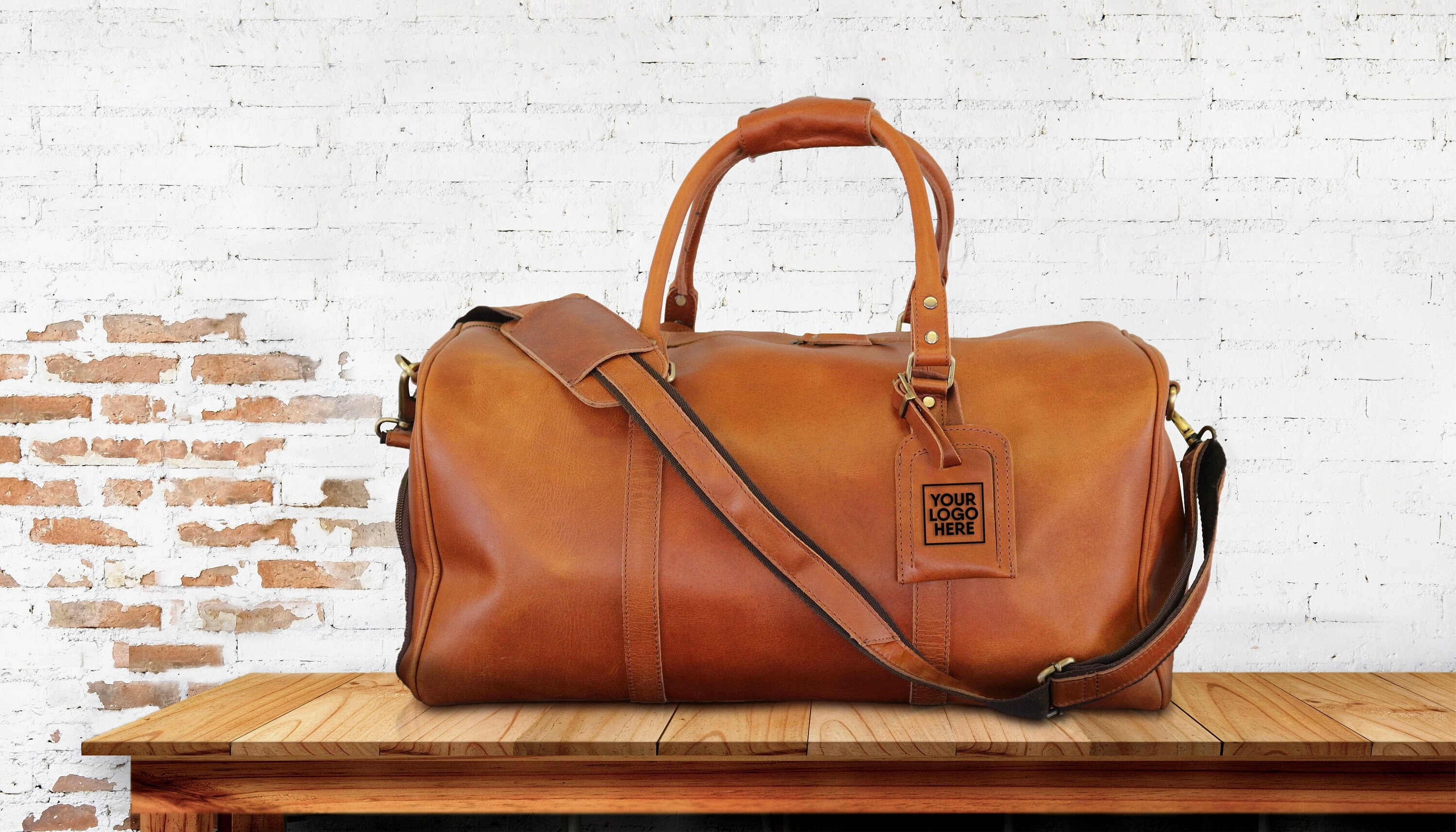 Personalized Leather Duffle Bag, Custom Gift for Him, Engraved Leather ...