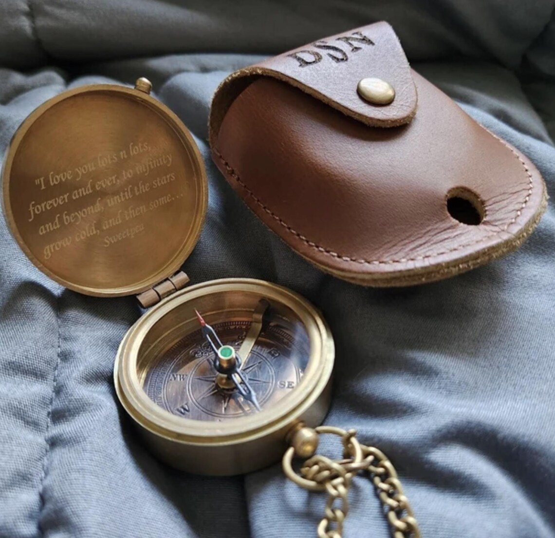 Personalized Brass Compass,christmas Gift,engraved Compass,personalized ...