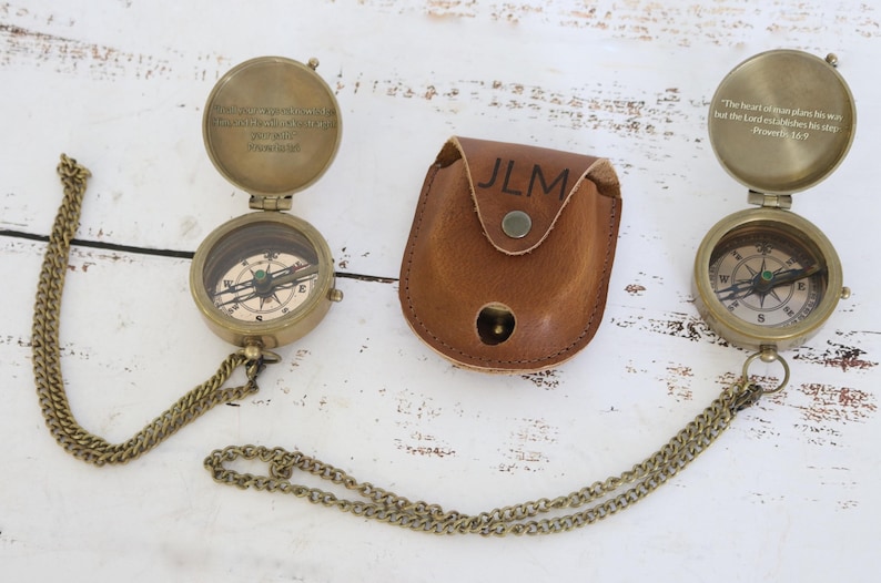 Personalized Brass Compass,christmas Gift,engraved Compass,personalized ...