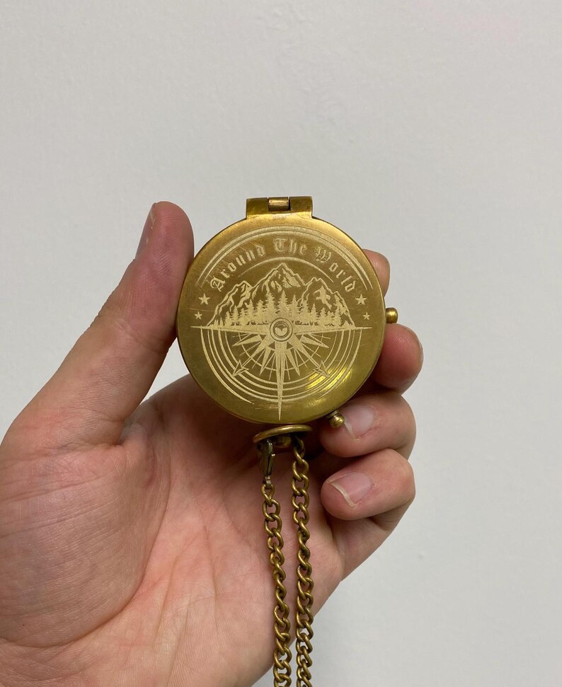 Personalized Brass Compass,christmas Gift,engraved Compass,personalized ...