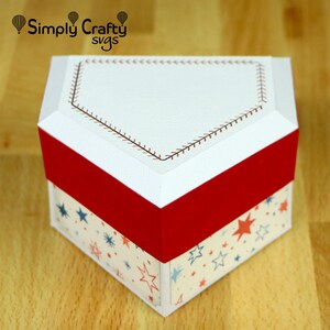 Baseball Home Plate Box SVG With Printable Panels to Customize. 3D Home ...
