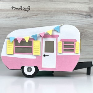 Vintage Camper SVG. Camping Trailer Papercraft. Camper SVG 3D . 3D ...
