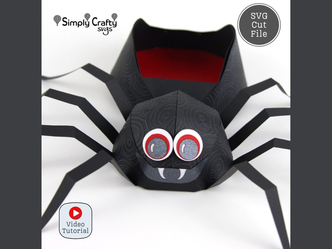 3D Spider Box SVG for Halloween. Spider Candy Box SVG Cutting File for ...