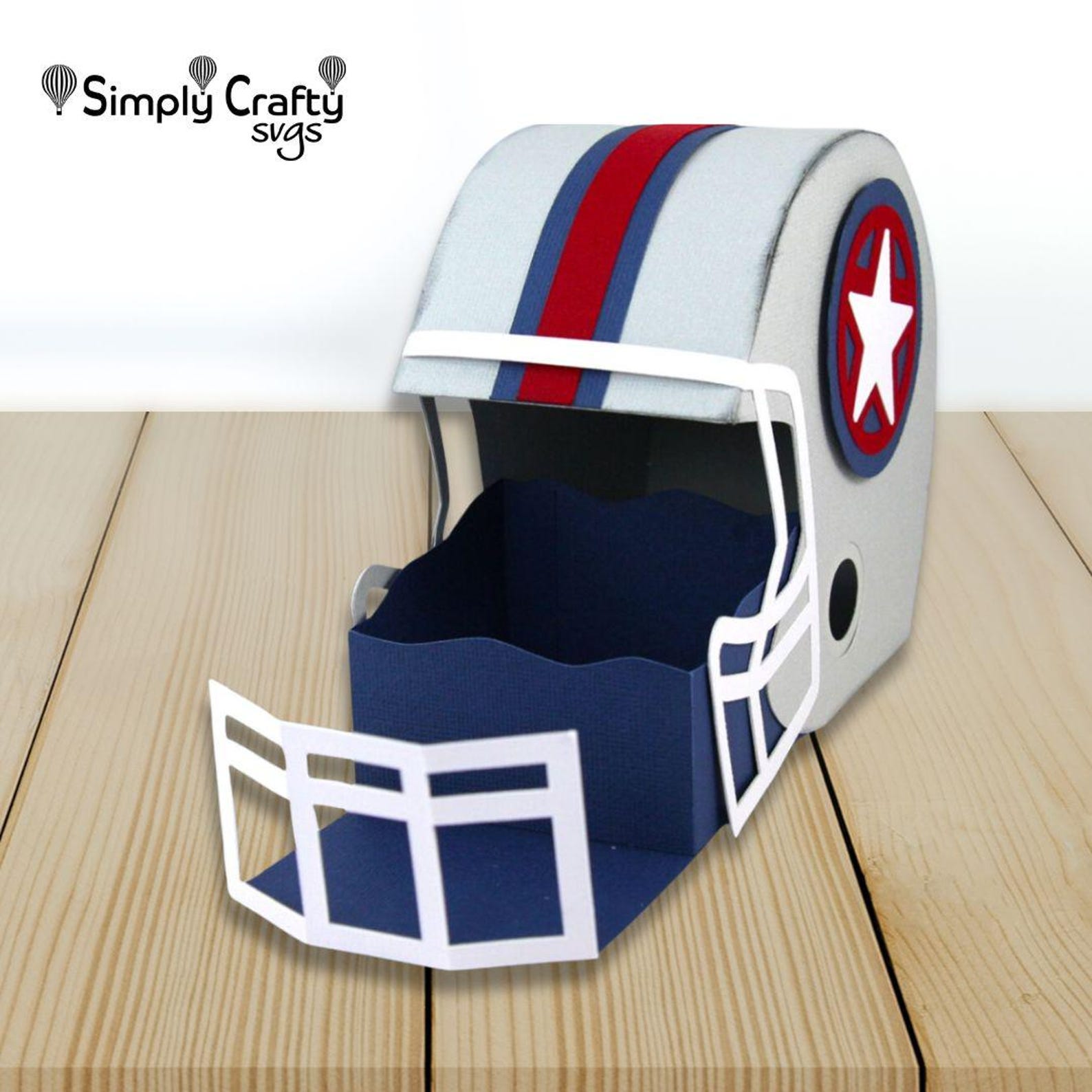 Football Helmet SVG. DIY 3D Football Helmet Gift Box SVG. Football ...