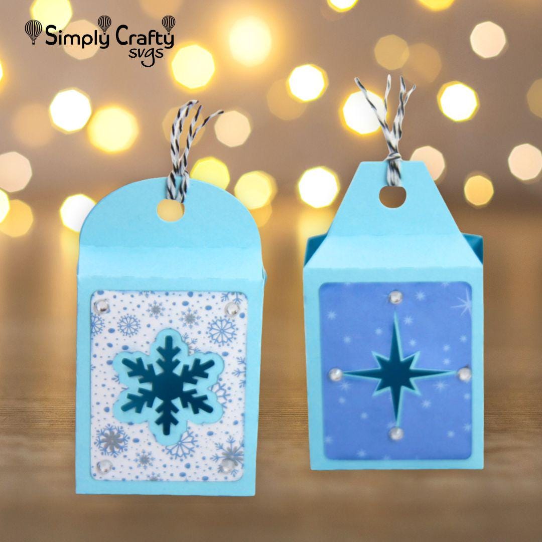 Christmas Tag Box Set SVG File. DIY Christmas Box Cutting File in 6 ...