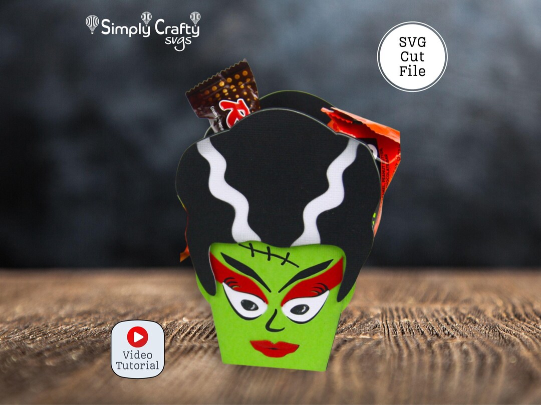 Female Green Monster Candy Box SVG. Green Monster Bride Treat Box SVG ...