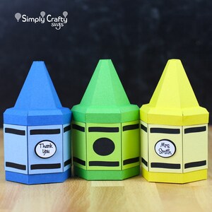 3D Crayon Box SVG. Crayon Gift Box Template for Cricut or Silhouette ...