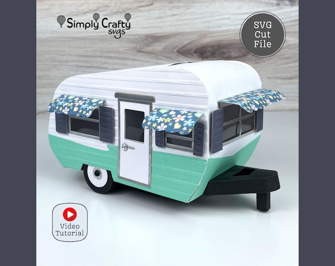 Retro Caravan Camper Model With Internal Furnishings and Gift Box Asst ...