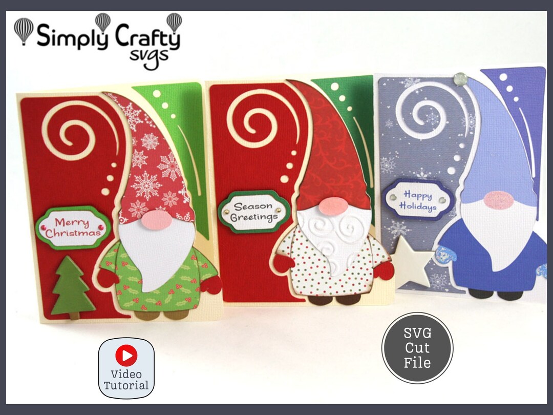 Gnome Card SVG. A2 Gnome Card SVG Cutting File for Cricut or Silhouette ...