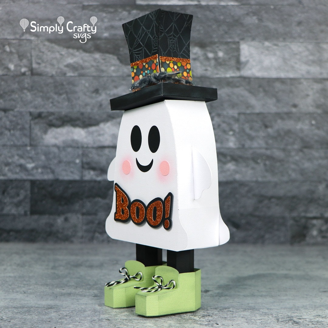 Happy Ghost Box SVG. 3D Halloween Ghost 3D Cutting File. Halloween 3D ...