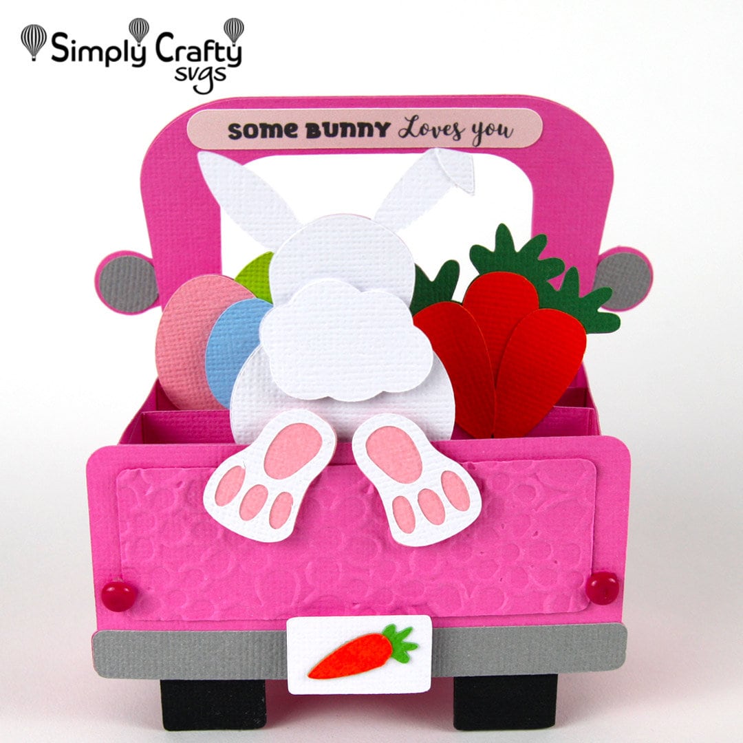 Easter Bunny Truck Card SVG Cutting File for Cricut, Silhouette or ...