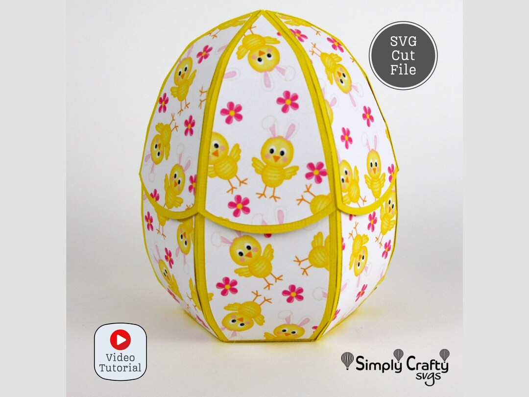 Easter Egg Box SVG. Easter SVG to Make an Easter Gift Box. 3D Easter ...