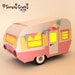 Vintage Camper SVG. Camping Trailer Papercraft. Camper SVG 3D . 3D ...
