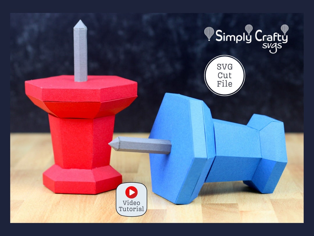 Push Pin Box SVG. Unique Gift Box Shaped Like Push Pin. DIY Teacher's ...