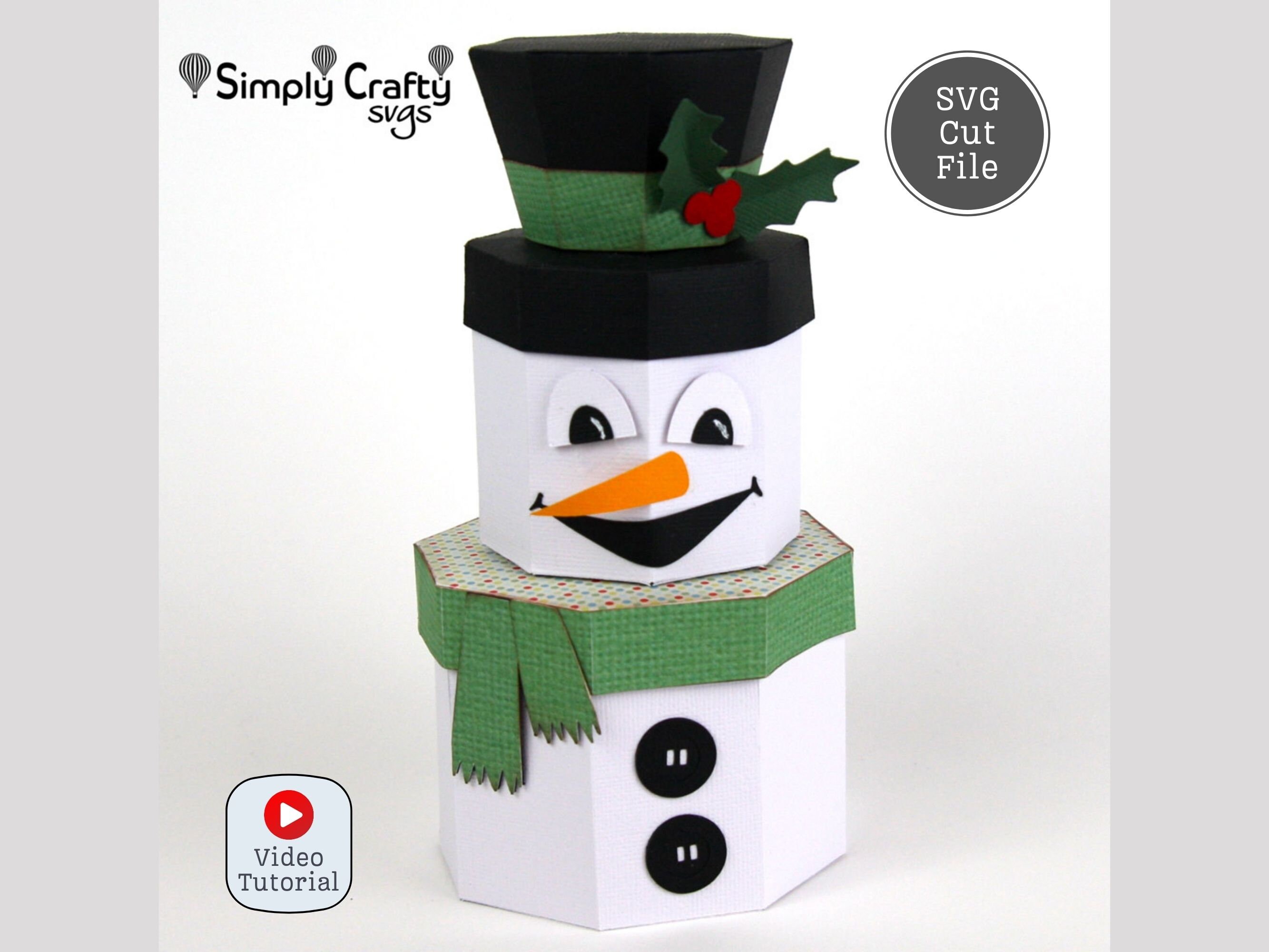 Snowman Stacking Box Set SVG. DIY Stacking Snowman Gift Box - Etsy