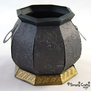 Witch's Cauldron SVG. 3D Paper Halloween Cauldron. 3D Halloween SVG ...