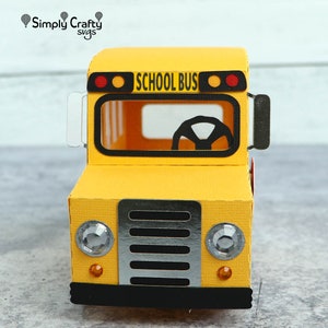 Little School Bus Box SVG Cutting File for Cricut or Silhouette. School ...