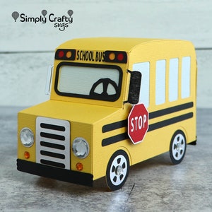 Little School Bus Box SVG Cutting File for Cricut or Silhouette. School ...