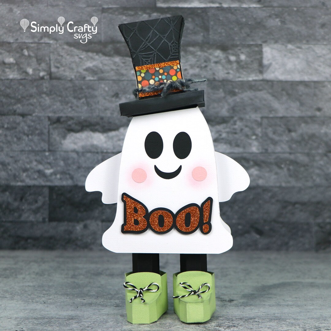 Happy Ghost Box SVG. 3D Halloween Ghost 3D Cutting File. Halloween 3D ...