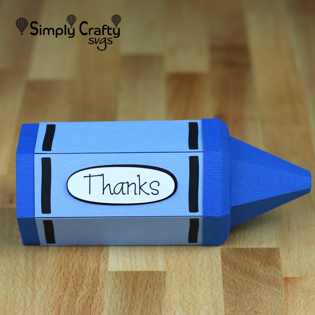 3D Crayon Box SVG. Crayon Gift Box Template for Cricut or Silhouette ...
