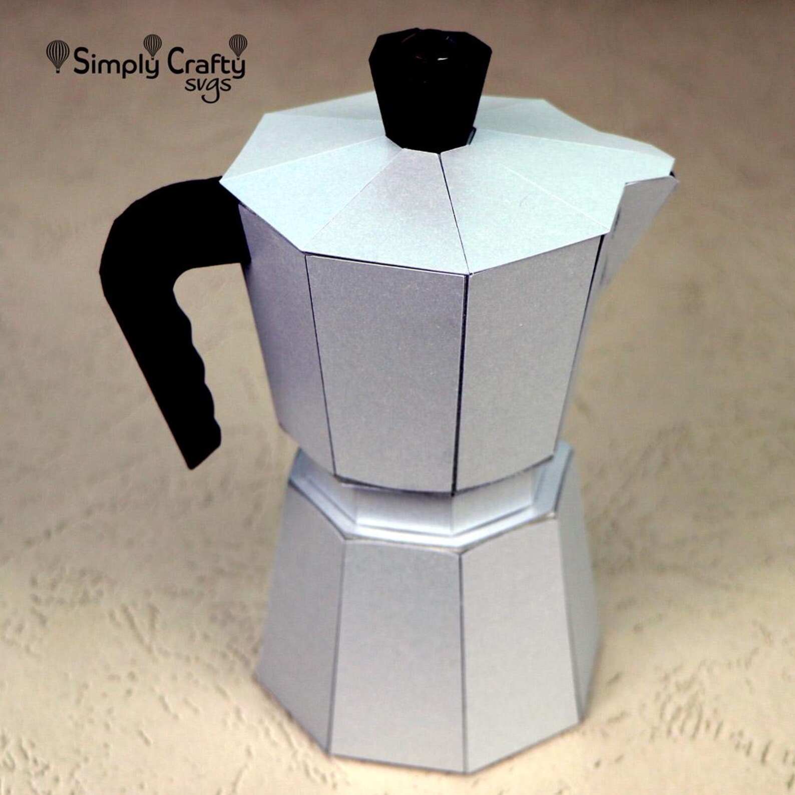 3D Espresso Pot SVG. Espresso Pot Template for Cricut or Silhouette. 3D ...