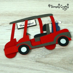 Golf Cart Box Card SVG. DIY Golf Card for Birthday or Father's Day ...