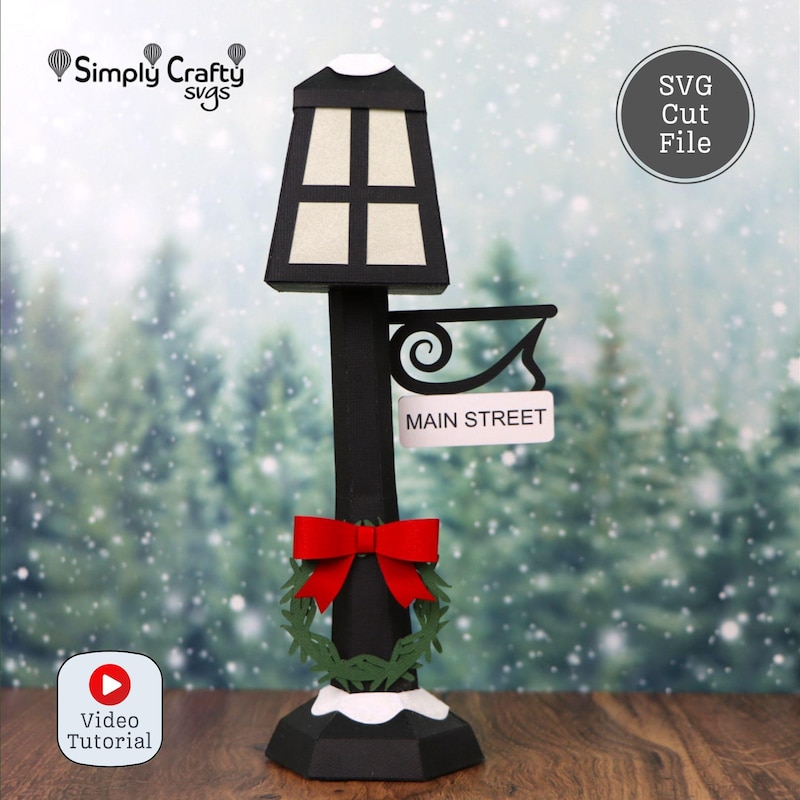 3d Christmas Lamp Post - Etsy