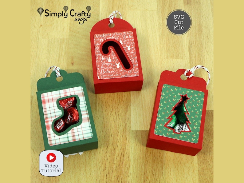 Christmas Tag Box Set SVG File. DIY Christmas Box Cutting File in 6 ...