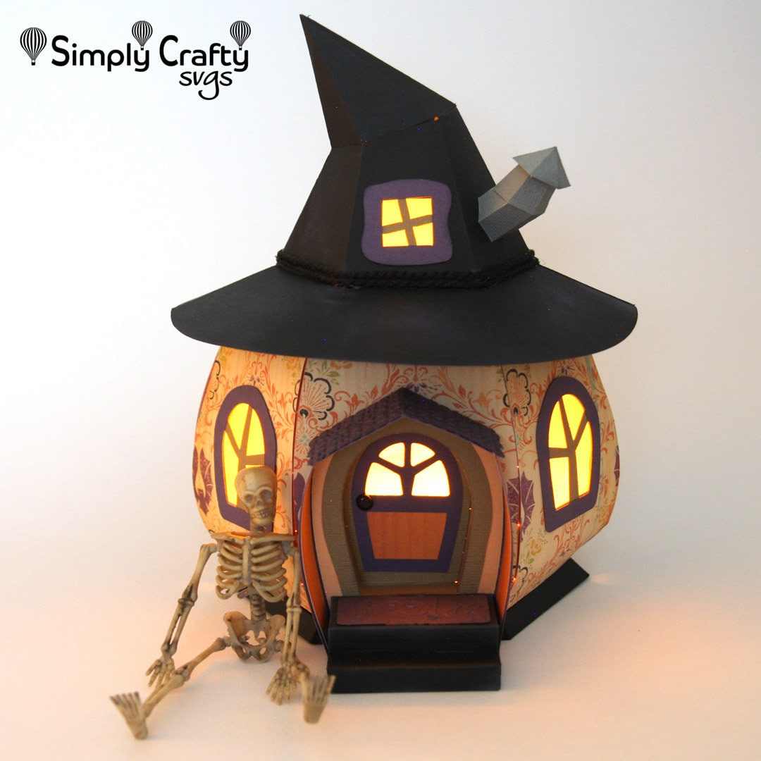 3D Halloween House SVG Template. Wicked House SVG. Witch House ...
