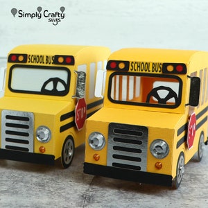 Little School Bus Box SVG Cutting File for Cricut or Silhouette. School ...