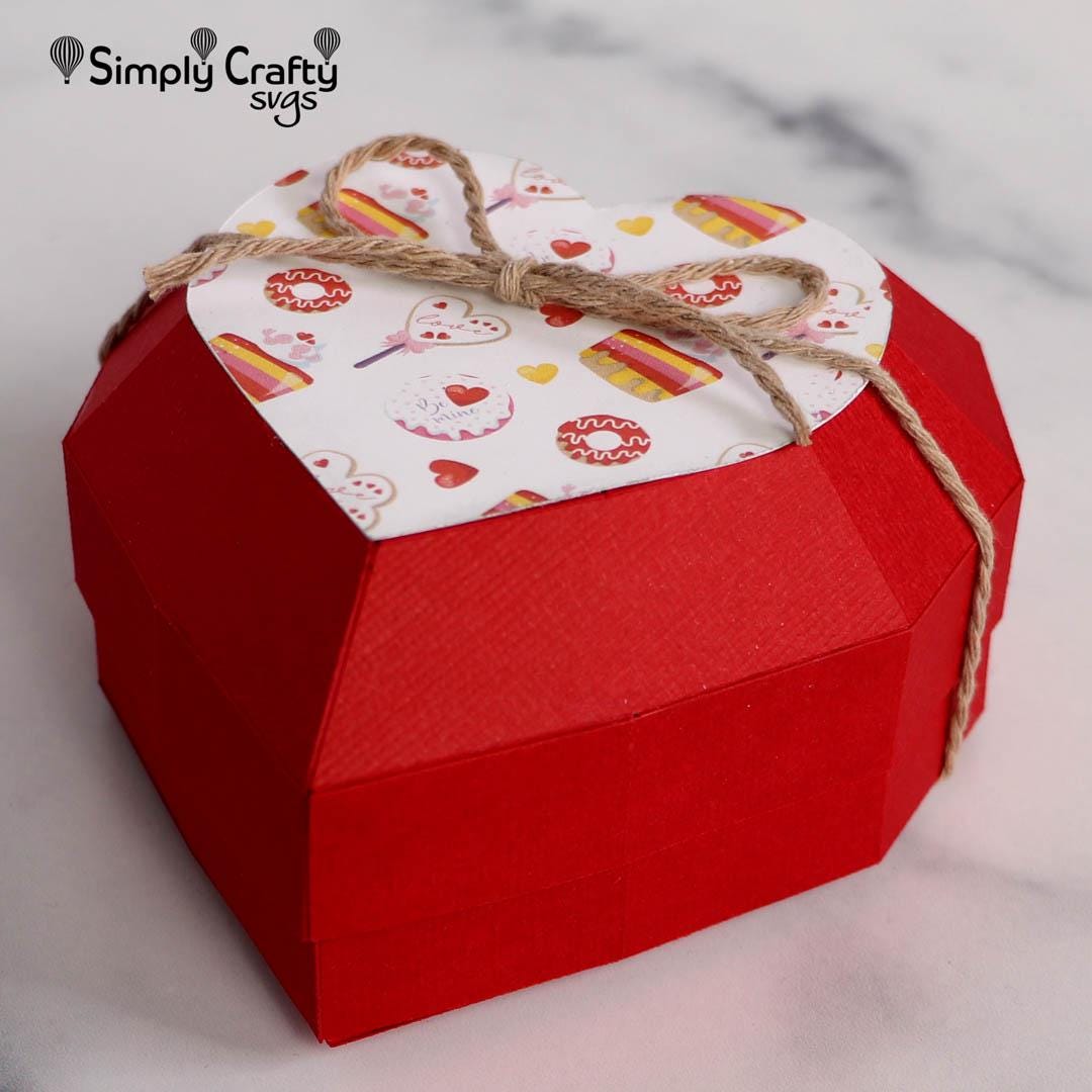 3D Heart Box SVG. Rounded Heart Box SVG Cut File for Cricut and ...