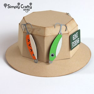 Fishing Hat Box SVG. 3D Fishing Hat SVG. Fishing Gift Box Template. DIY ...