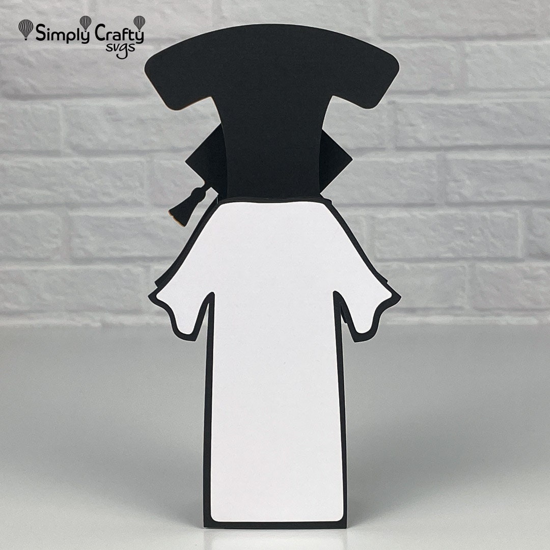 Graduation Cap and Gown Card SVG Cutting File. Graduation Time Box Card ...