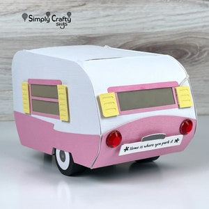 Vintage Camper SVG. Camping Trailer Papercraft. Camper SVG 3D . 3D ...